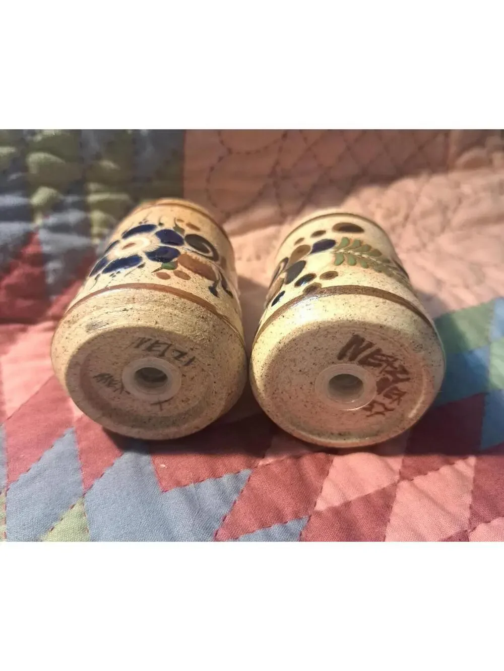 Dining | Vintage Tonala Folk Art Pottery Sandstone Floral Salt And ...